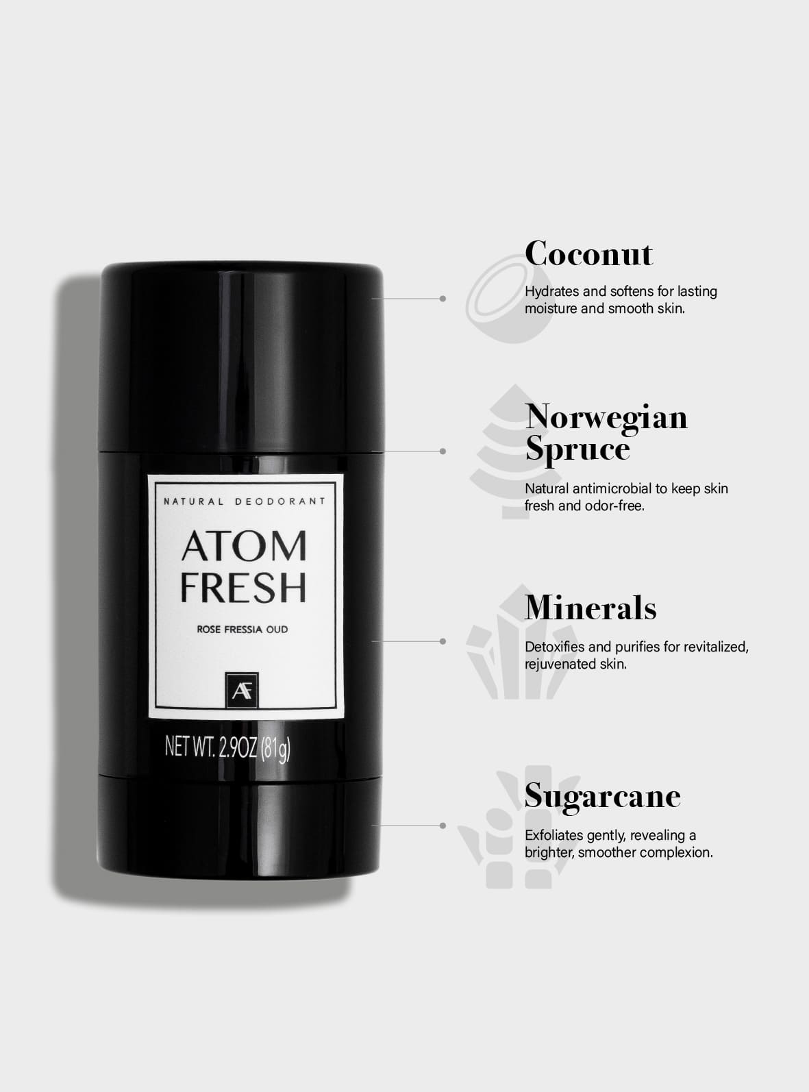 Atom Fresh Natural Deodorant Balm | Gentle & Long-Lasting Freshness