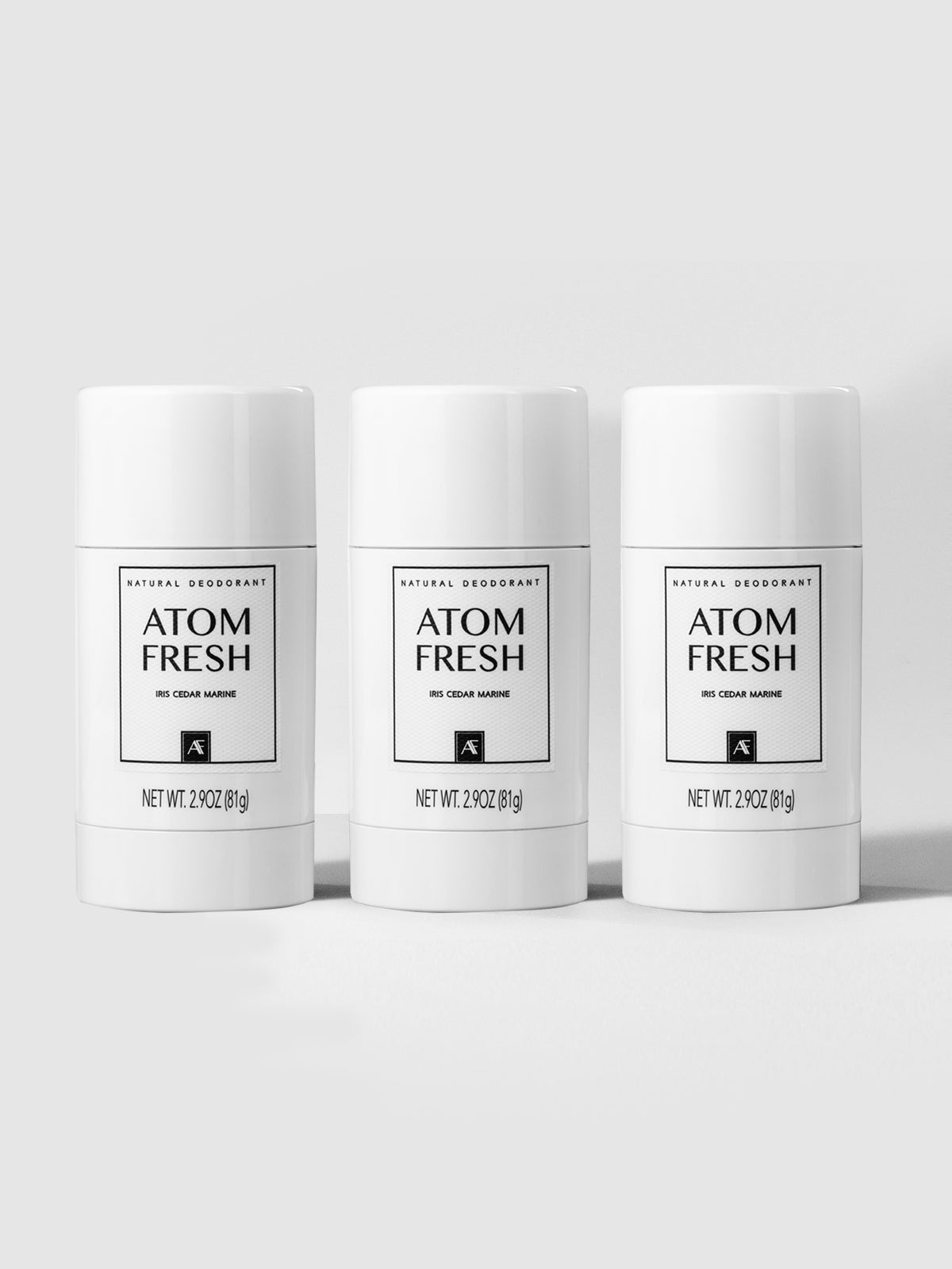Atom Fresh Deodorant Trio Set – 72-Hour Freshness, Natural & Luxurious